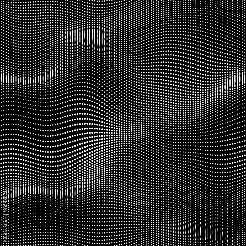 Seamless wavy array of dots pattern for print or digital use. High ...