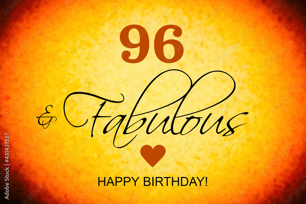 96th birthday card wishes illustration Stock Illustration | Adobe Stock