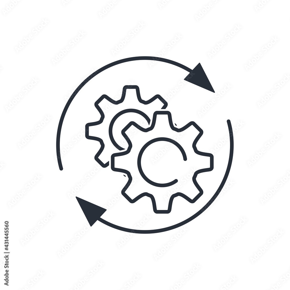 New connection. Additional technical resource. Vector linear icon ...
