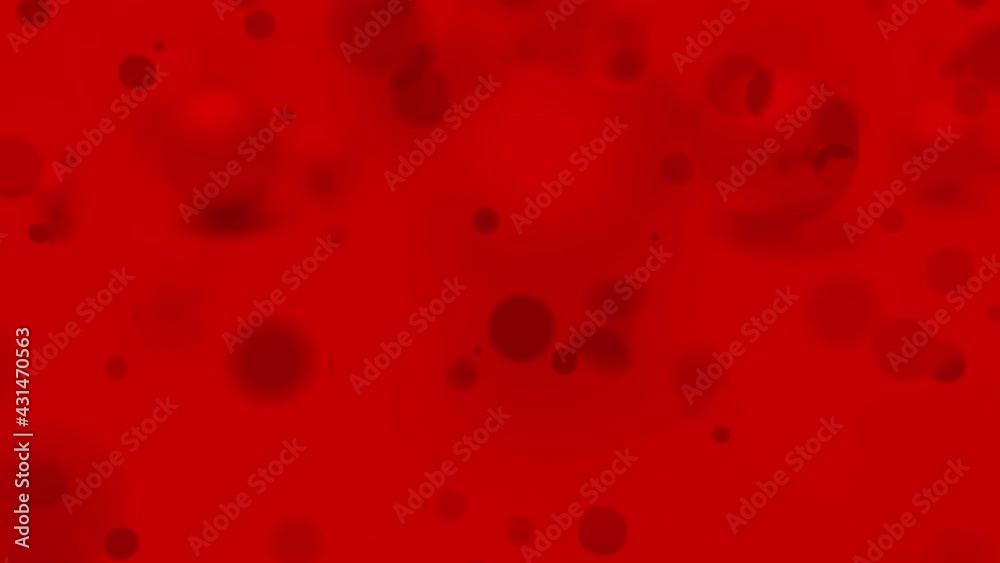 Blood red background with flying erythrocyte particles for medical ...