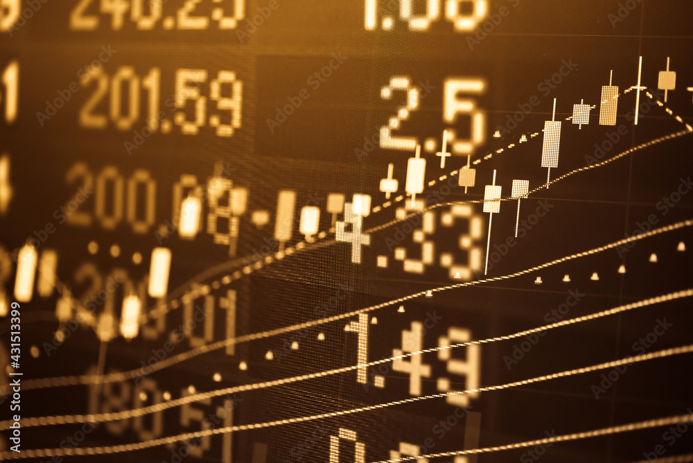 Charts of stock market instruments with various type of indicators and ...