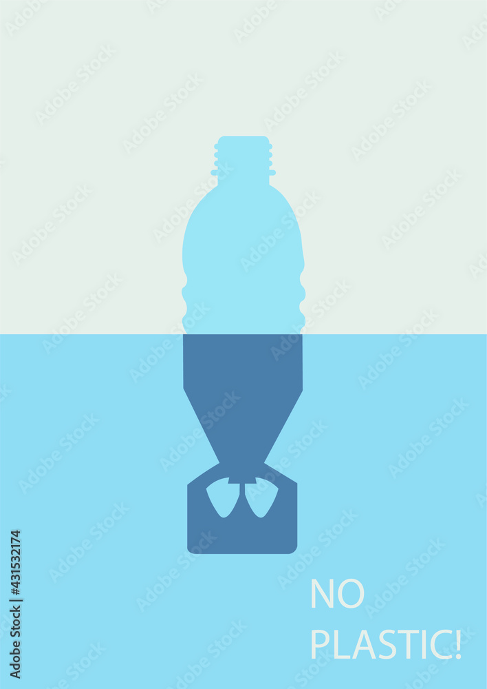 Reduce use plastic and save world concept. a lot of plastic waste was ...