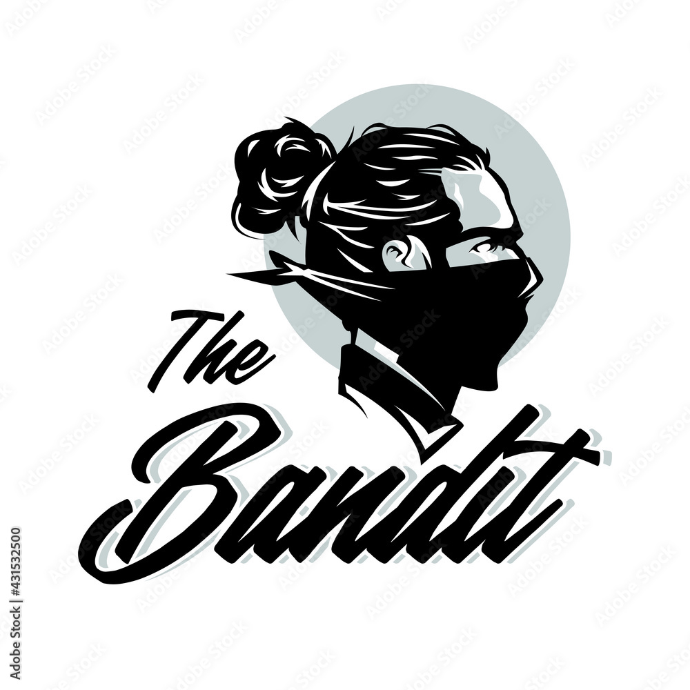 The bandit head mascot logo Stock Vector | Adobe Stock
