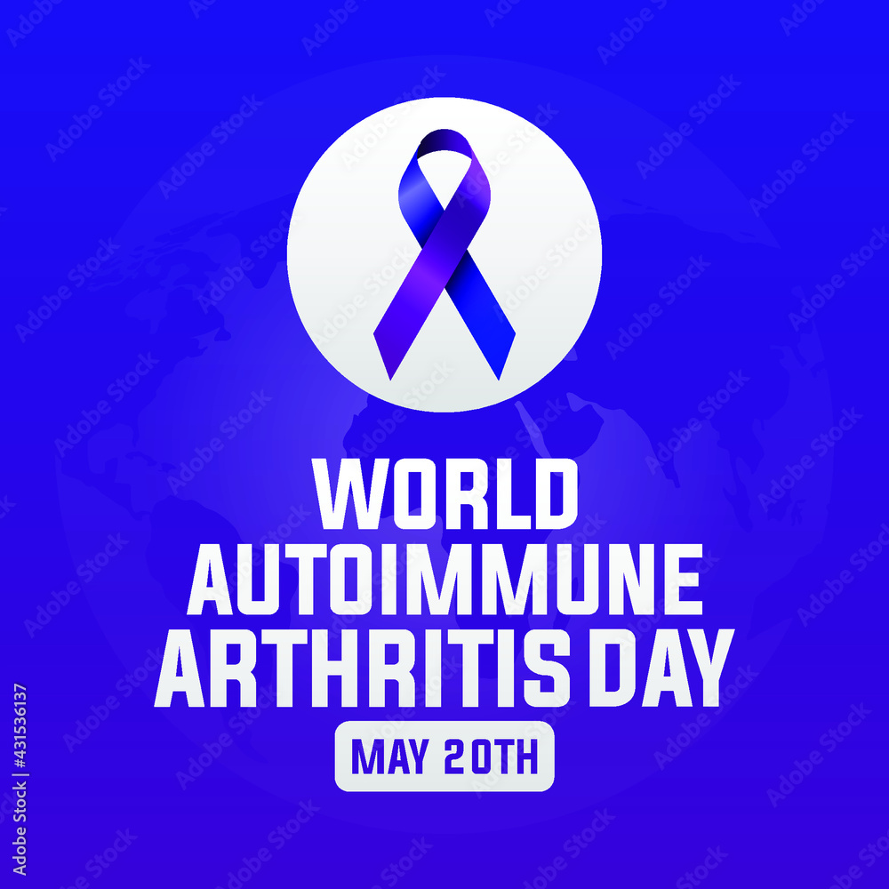 World autoimmune arthritis day modern creative banner, sign, design ...