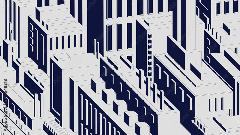 Abstract city composition of urban environment multi-storey buildings ...