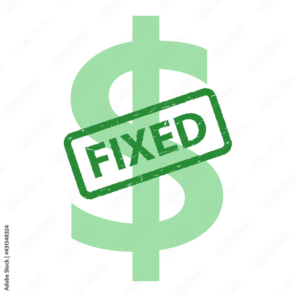 Fixed cost icon. Clipart image isolated on white background Stock ... Fixed cost icon. Clipart image isolated on white background Stock ...