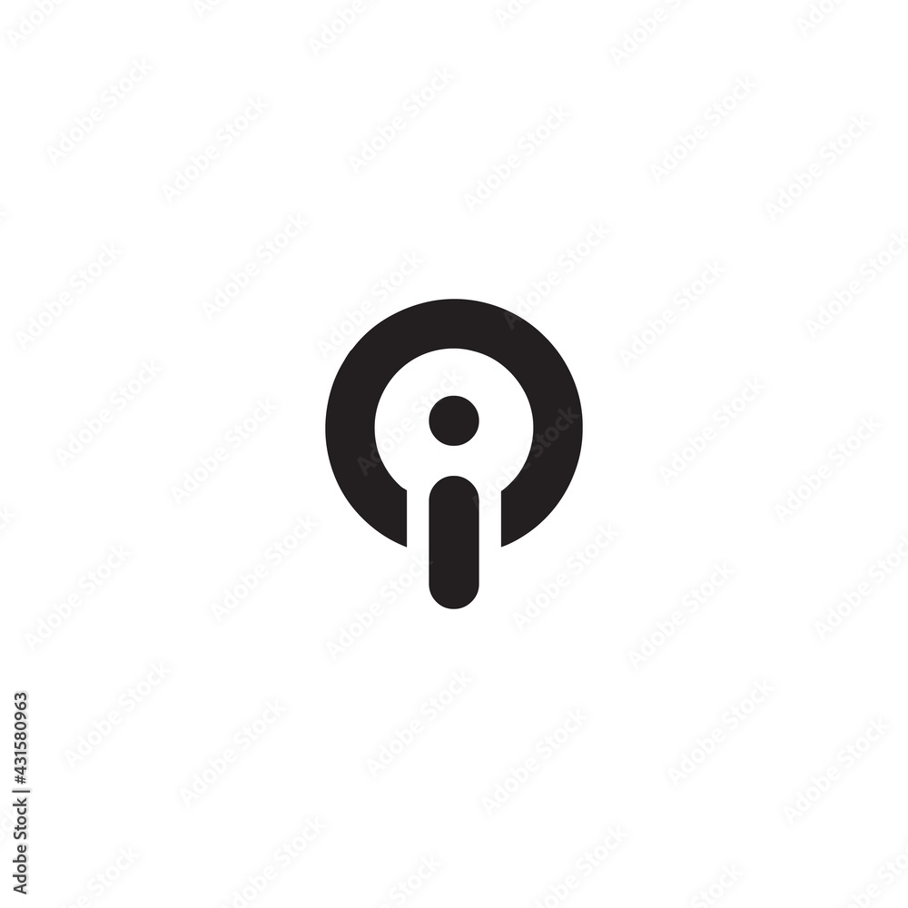 io initial letter vector logo Stock Vector | Adobe Stock