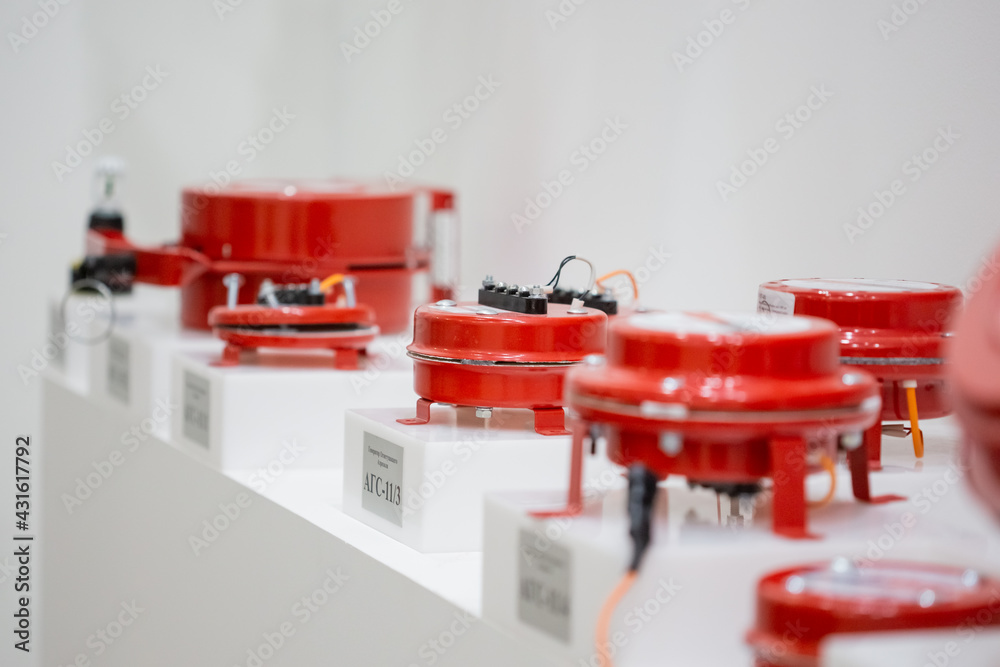 Various assemblies and components of fire extinguishing equipment at ...