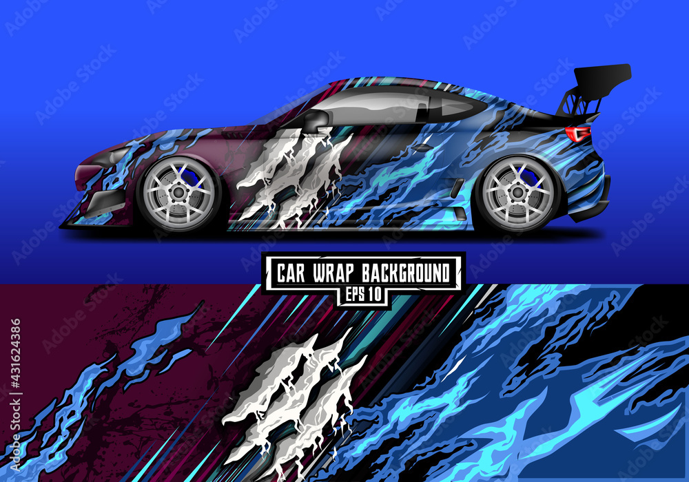abstract modern car wrap background Stock Vector | Adobe Stock