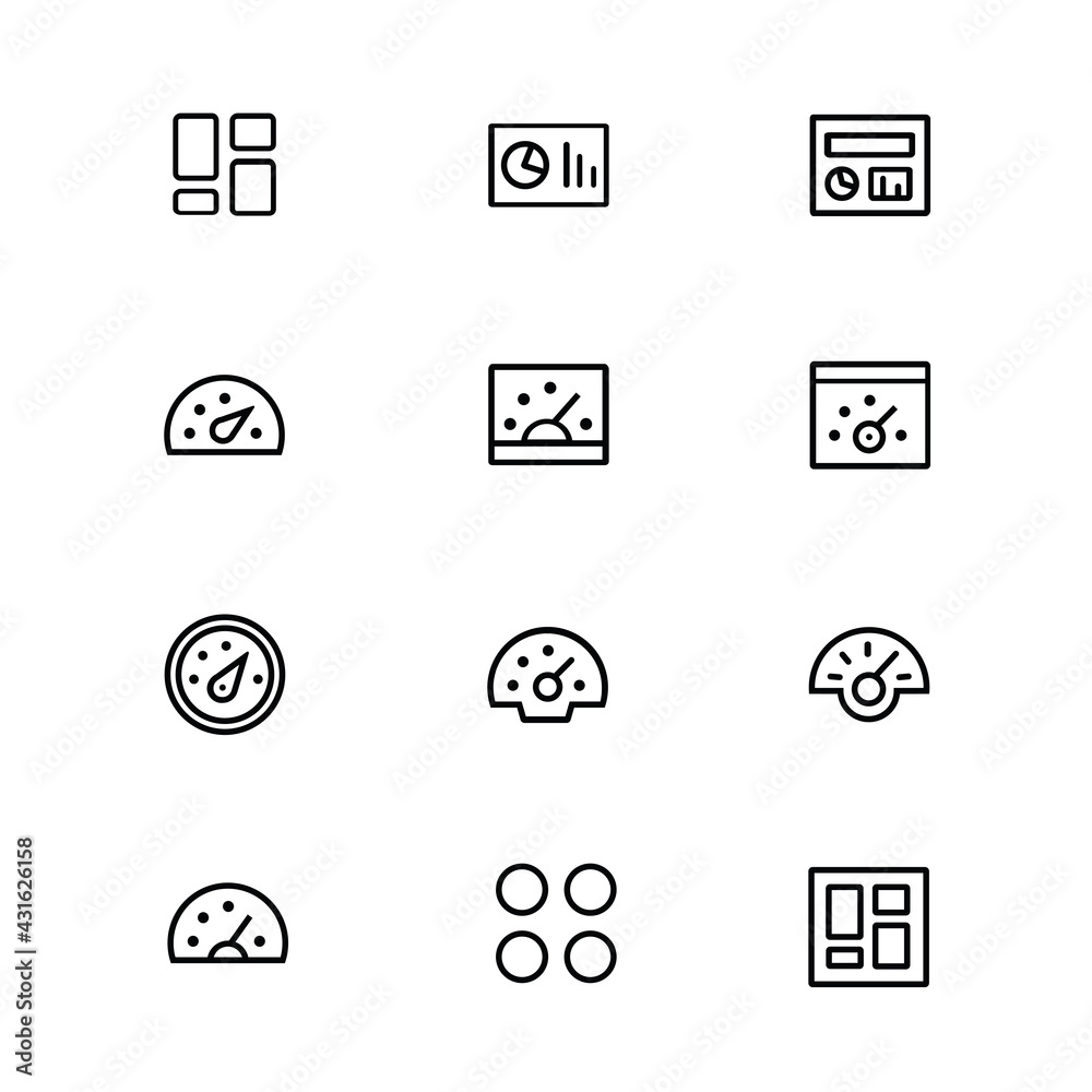 Dashboard icons Vector Illustration collection Stock Vector | Adobe Stock