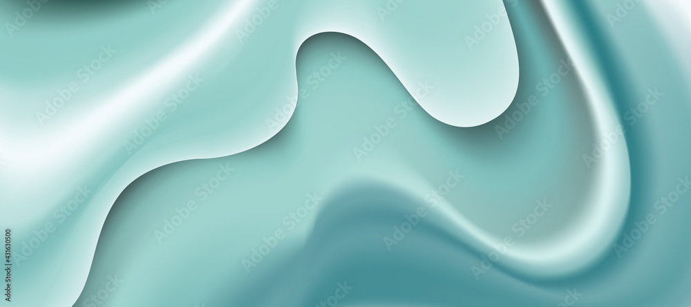Web header background design with liquid turquoise paint flow. Abstract ...