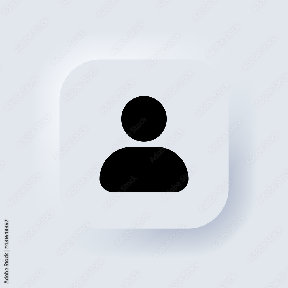 User icon. Human person symbol. Social profile icon. Avatar login sign ...