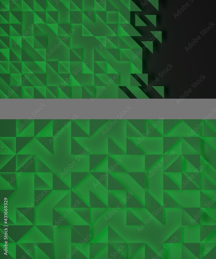 Abstract Green Flag 3D Render (3D Artwork) Stock Illustration | Adobe Stock