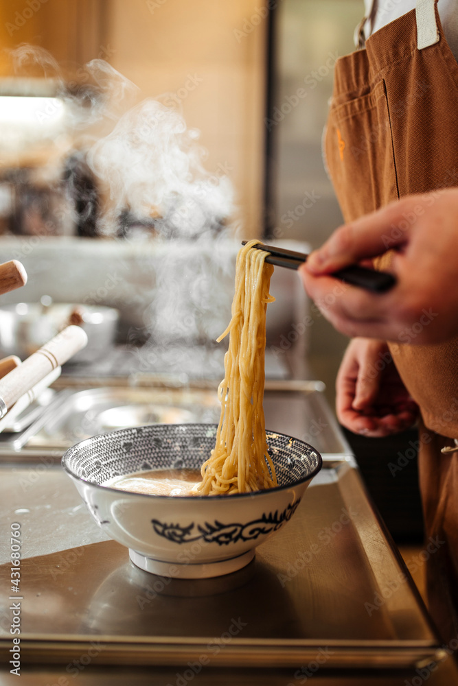 Chefs Cooking Noodles