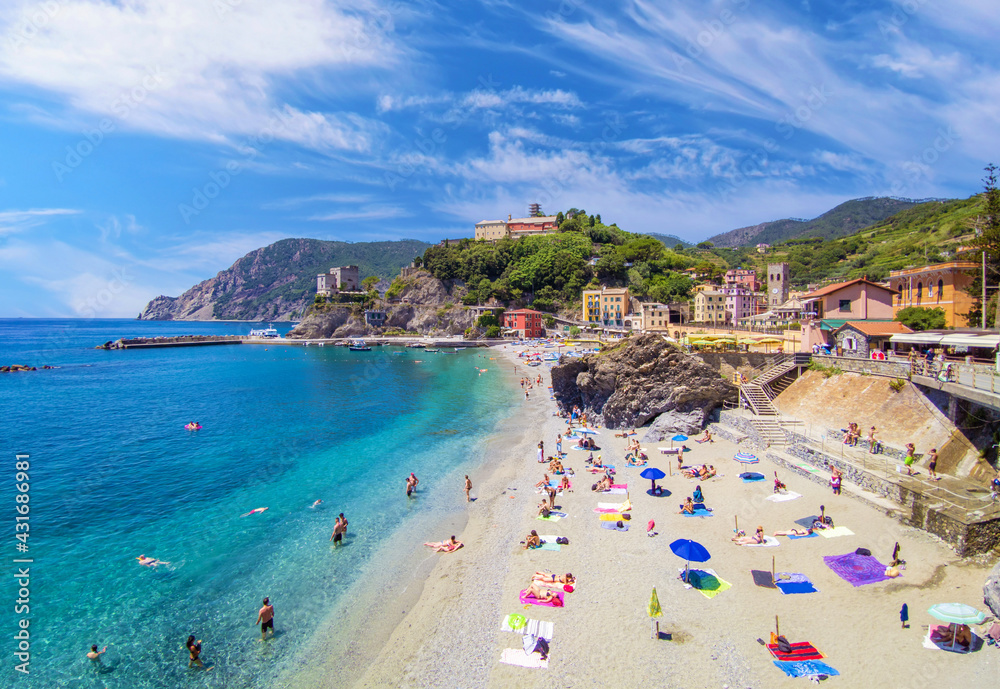 Monterosso al Mare (Italy) - The famous coastline in Liguria region ...