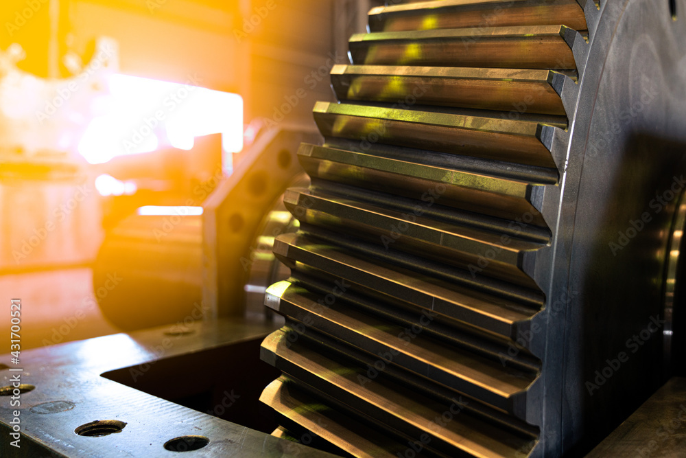 Inspection gearbox , gear tooth contact pattern with tooth marking ...