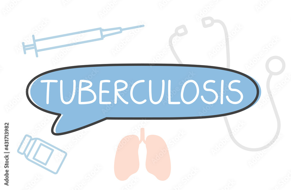 Tuberculosis disease written in speech bubble- vector illustration ...