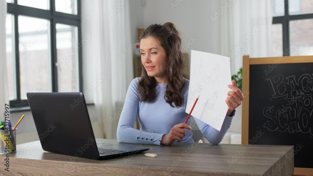 Vidéo Stock distant education, primary school and teaching concept ...