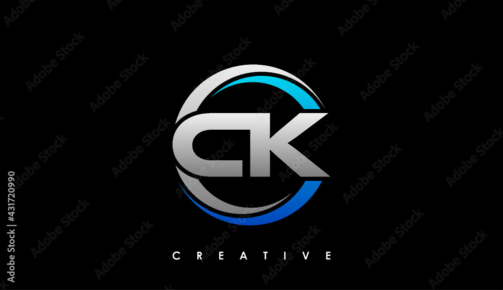 CK Letter Initial Logo Design Template Vector Illustration Stock Vector ...