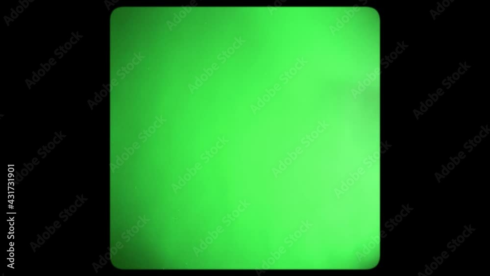 Green screen of a Vintage TV. Old Film Effect. Green screen with ...