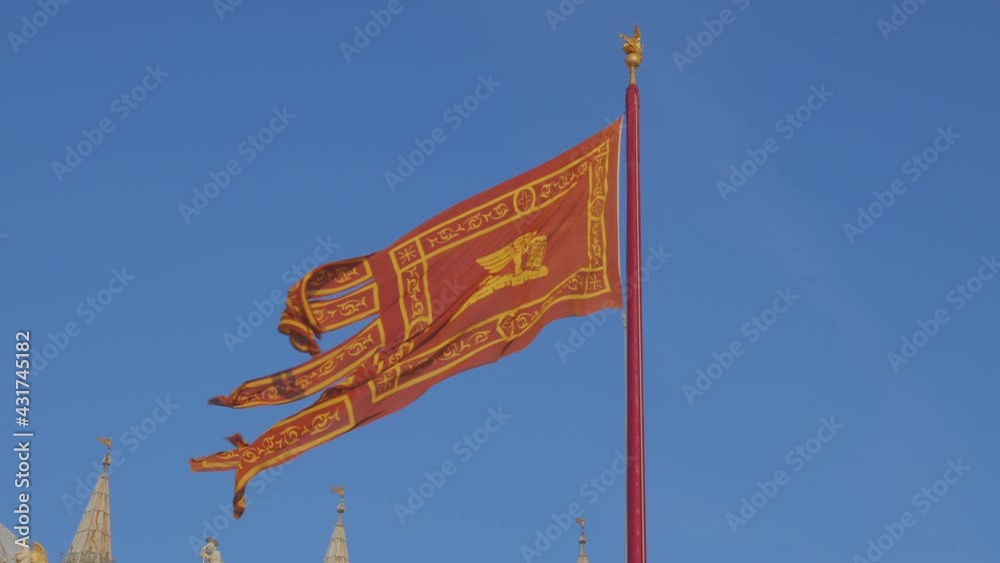 Flags (Gonfalon) of Veneto and Venice, Italy. (Gonfalone, Venezia ...
