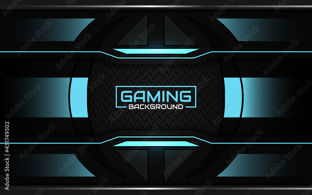 Abstract futuristic light blue gaming background with modern esport ...