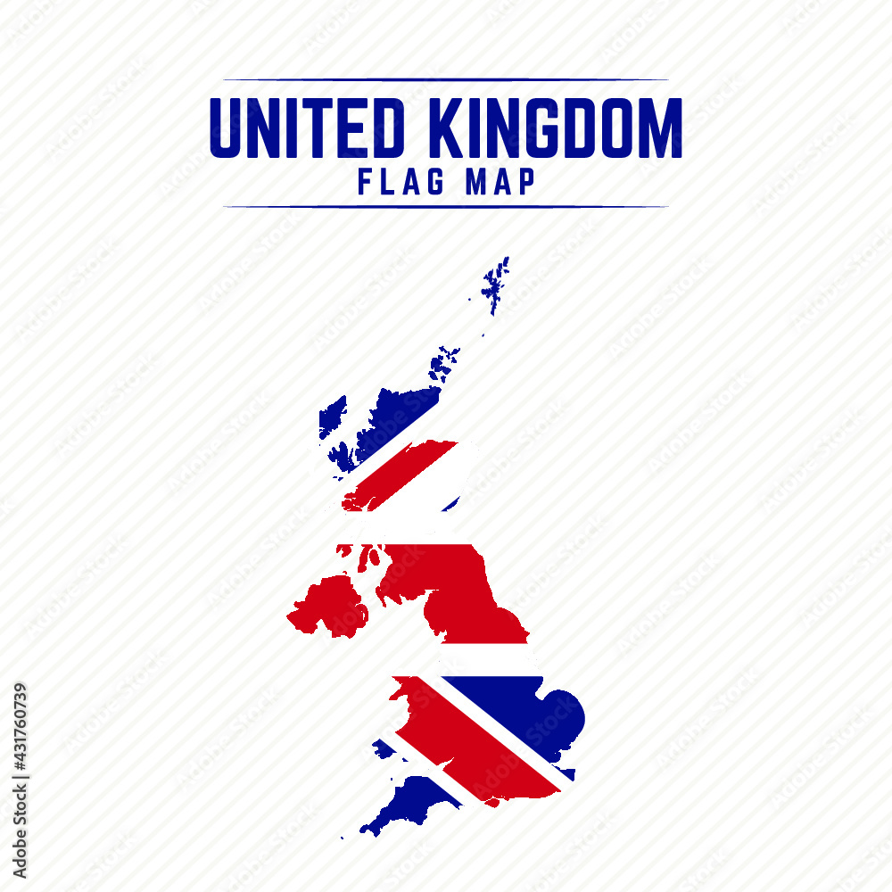 Flag Map of United Kingdom. United Kingdom Flag Map Stock Vector ...
