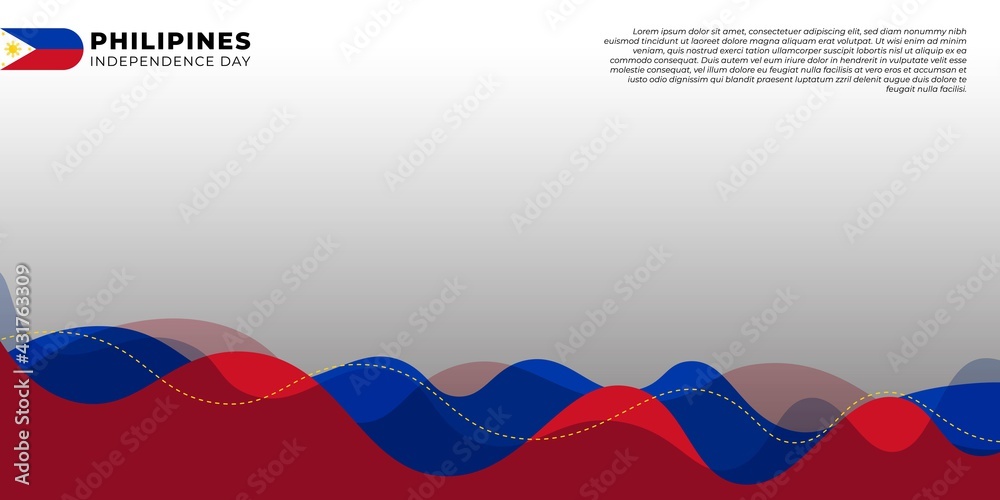 Philippines Independence Day with philippines background design Stock ...