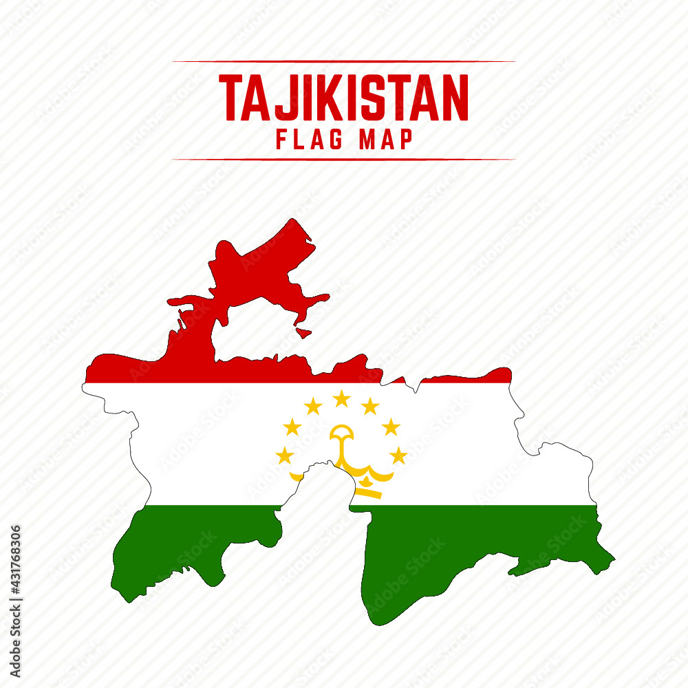 Tajikistan Map Flags