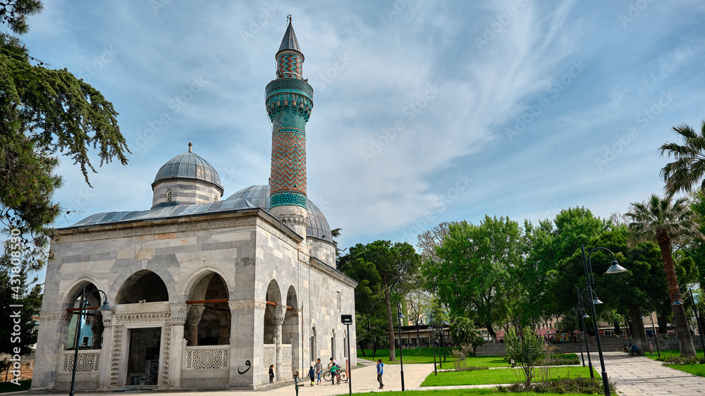 Bursa, Turkey. Green mosque (yesil camii) in Nicaea (iznik) during ...