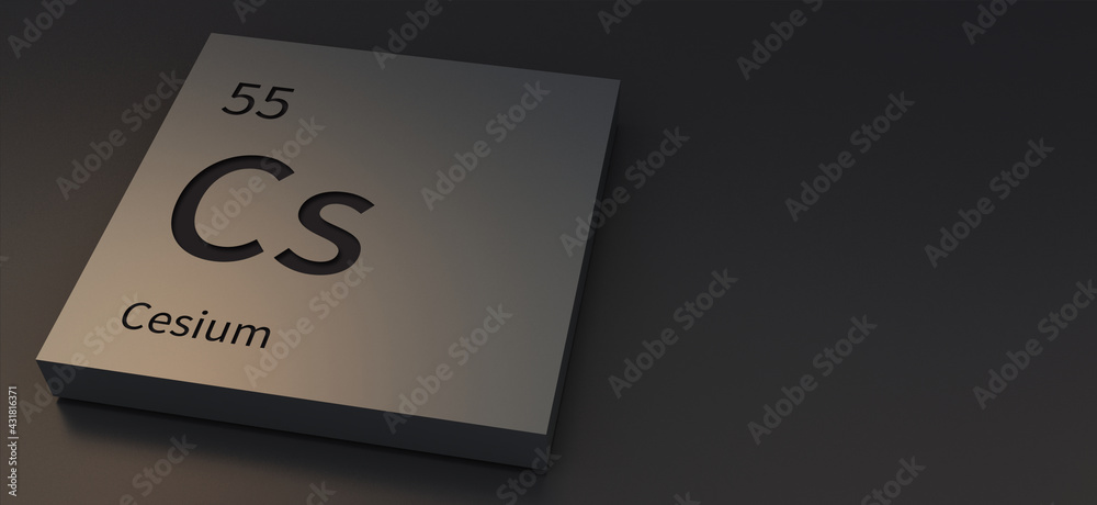 cesium-elements on periodic table 3d illustration. Stock Illustration ...