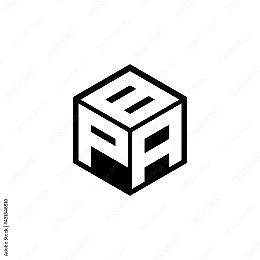 PAB letter logo design with white background in illustrator, vector ...