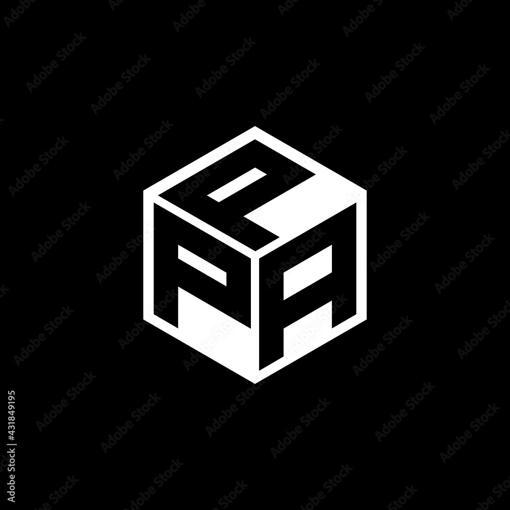 PAP letter logo design with black background in illustrator, vector ...