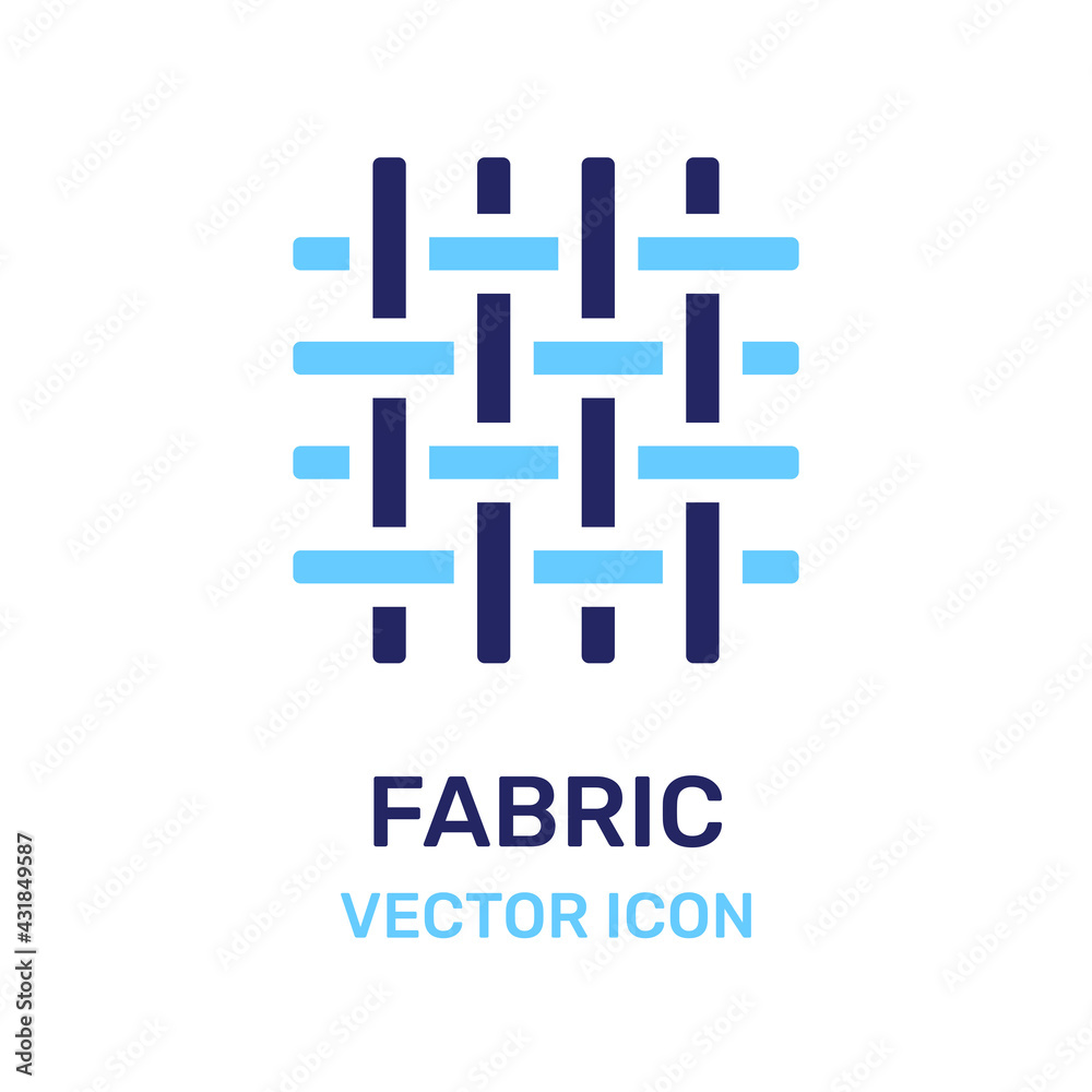 Fabric material and textile icon Stock Vector | Adobe Stock