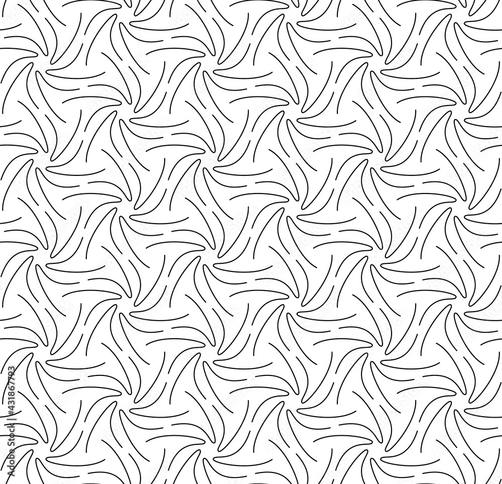 abstract black lines on white. minimalistic vector hand-drawn seamless ...