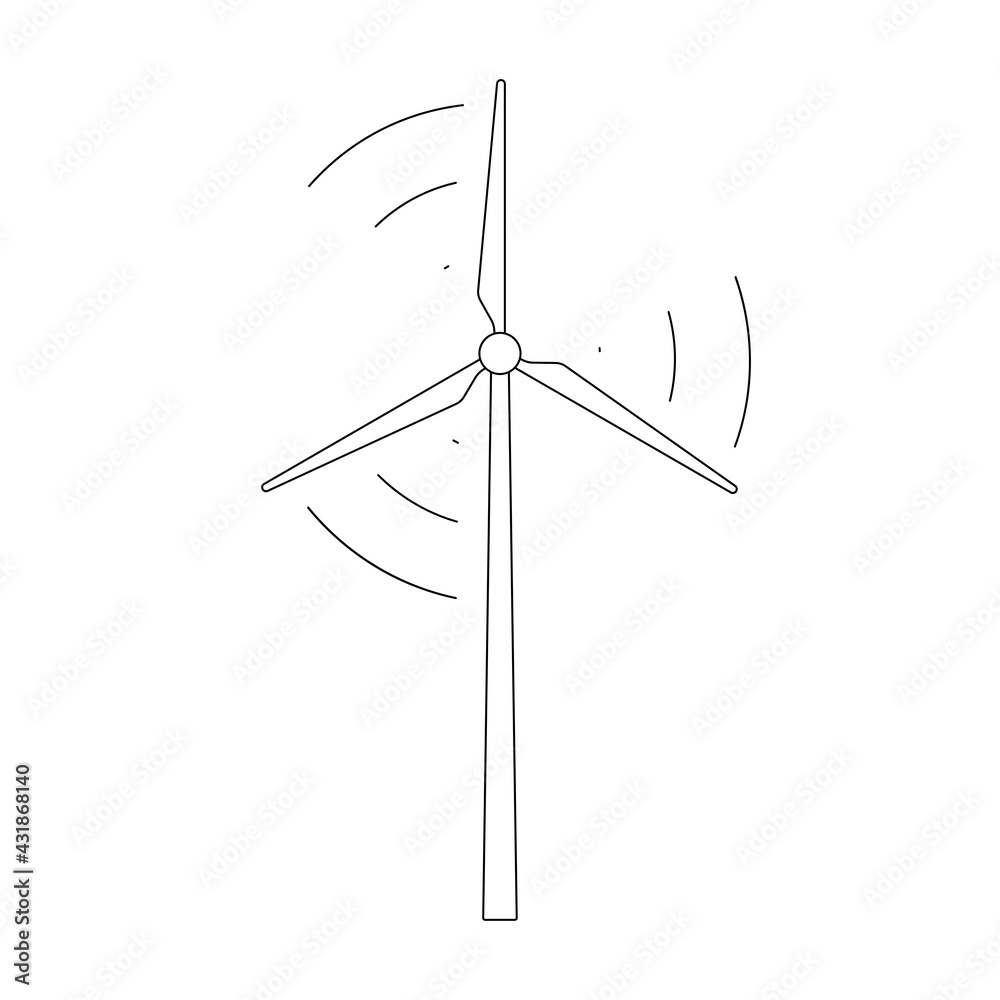 Modern Windmill Vector