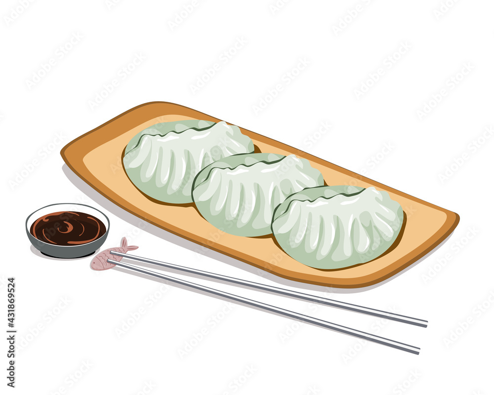 Chinese Dumplings Drawing