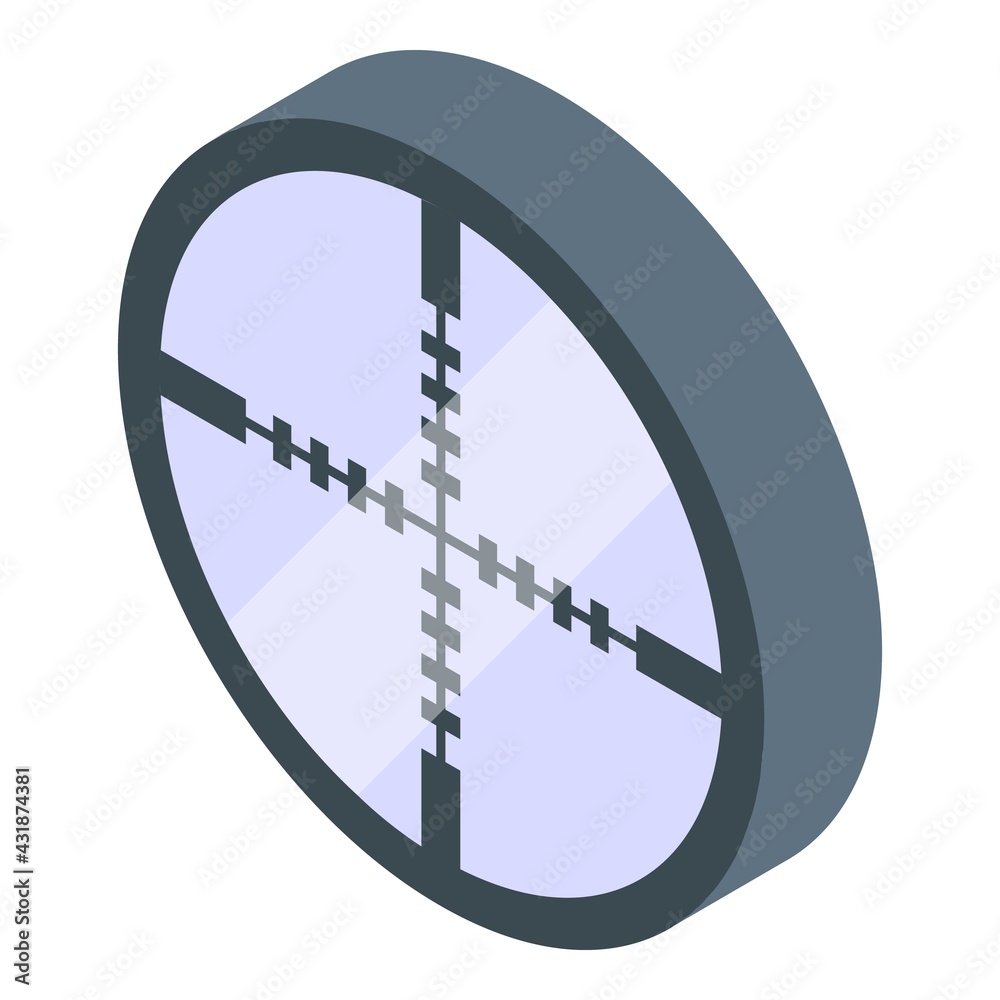 Reticle sight icon. Isometric of Reticle sight vector icon for web ...