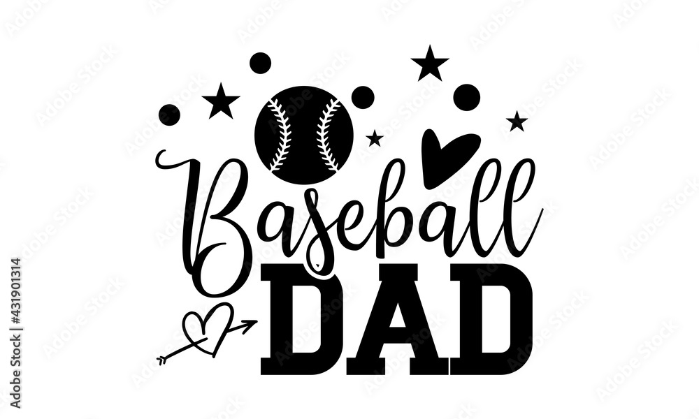 Baseball dad - Baseball t shirts design, Hand drawn lettering phrase ...