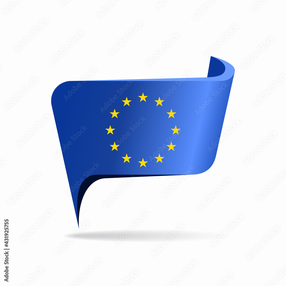 European Union flag map pointer layout. Vector illustration. Stock ...