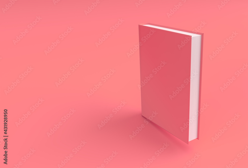 3D Render Books stack of book covers textbook bookmark mockup style ...