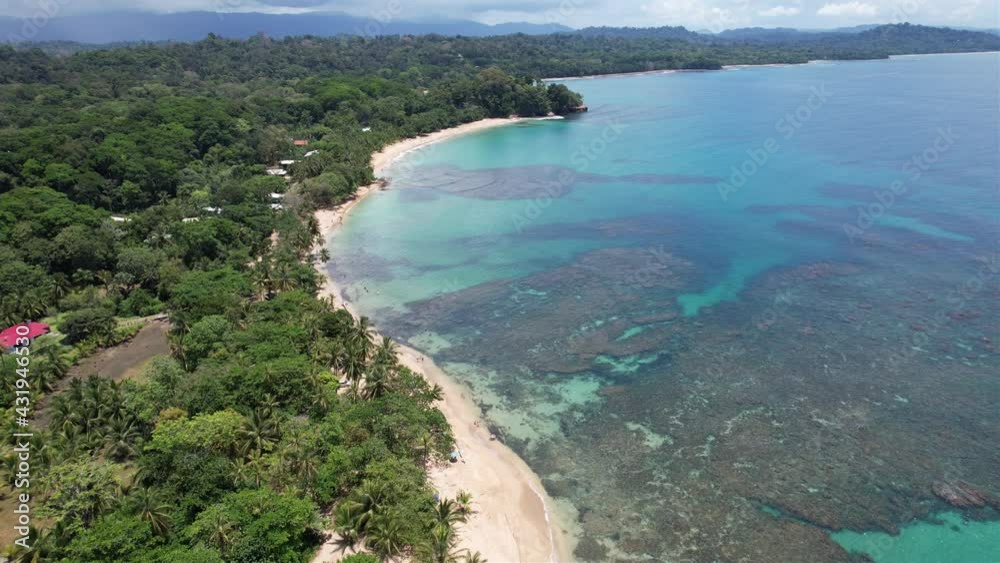 Caribbean Coast of Limon in Costa Rica -aerial views of Cocles, Punta ...
