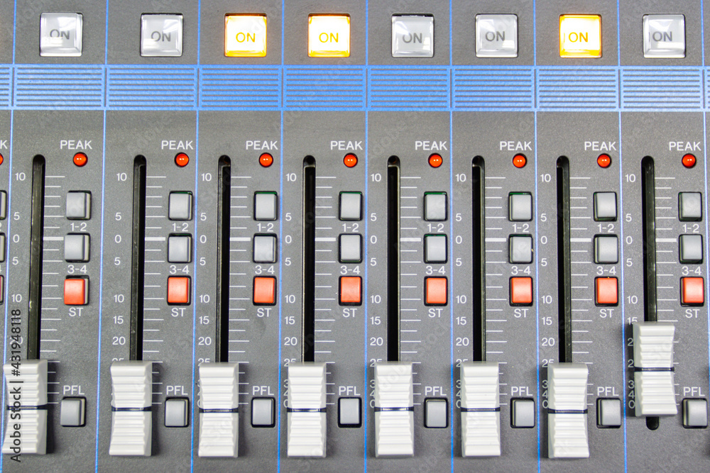 Audio control buttons Sound Control Hi Fi system The audio equipment ...