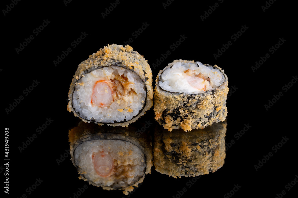 Taka Yama roll, tiger Shrimp, smoked eel, cream cheese Stock Photo ...