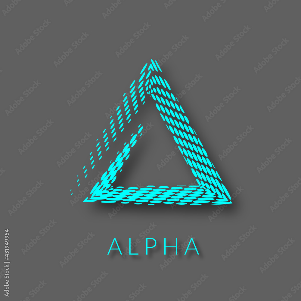 Vetor de logo brand of " ALPHA'" , symbol logo from letter A forming ...