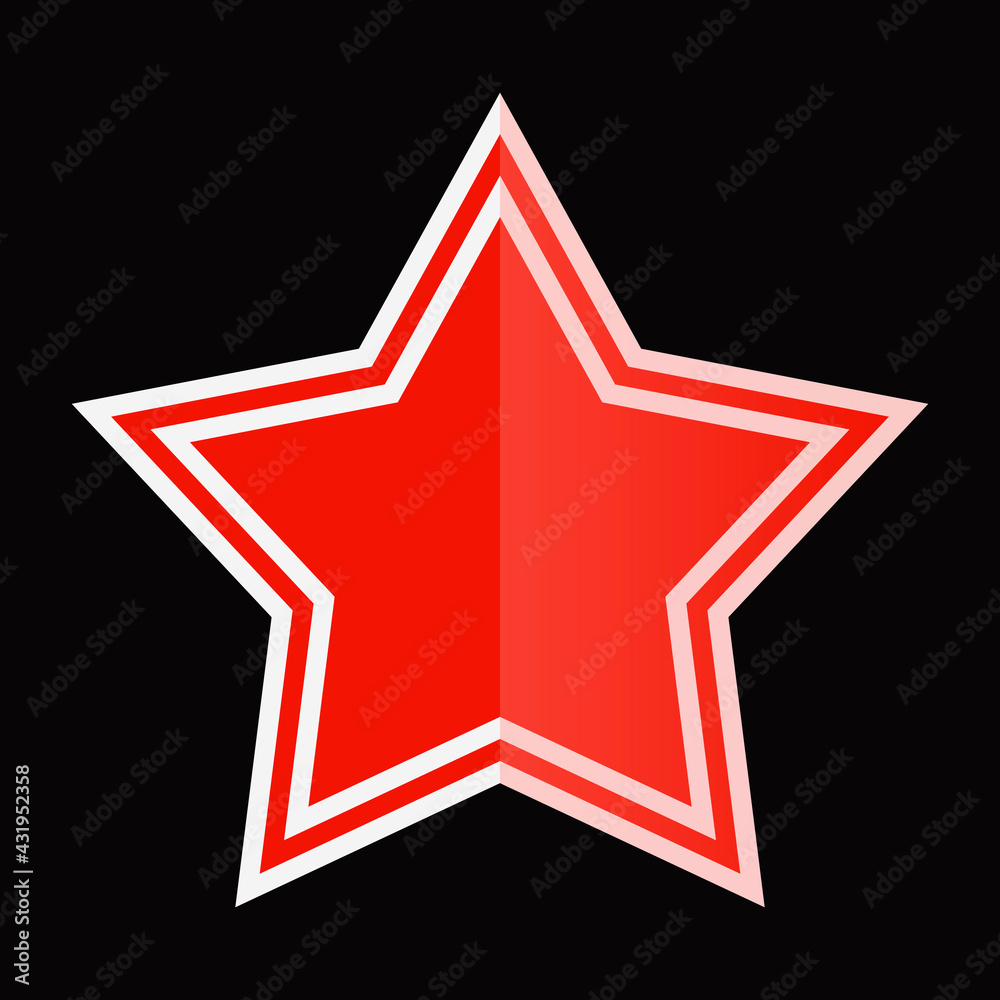 Single large red star. Big red star and black background. Stock Vector ...
