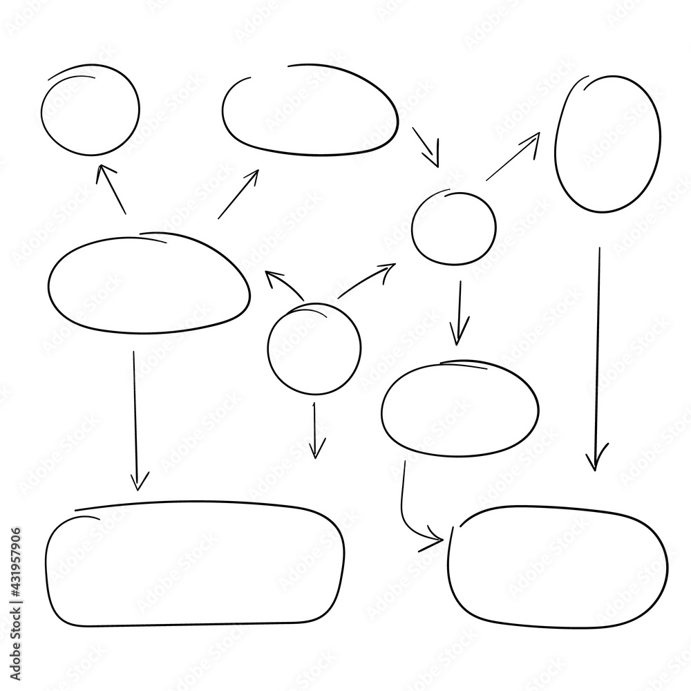 Vecteur Stock Flowchart with geometrical elements,infographics.Step-by ...