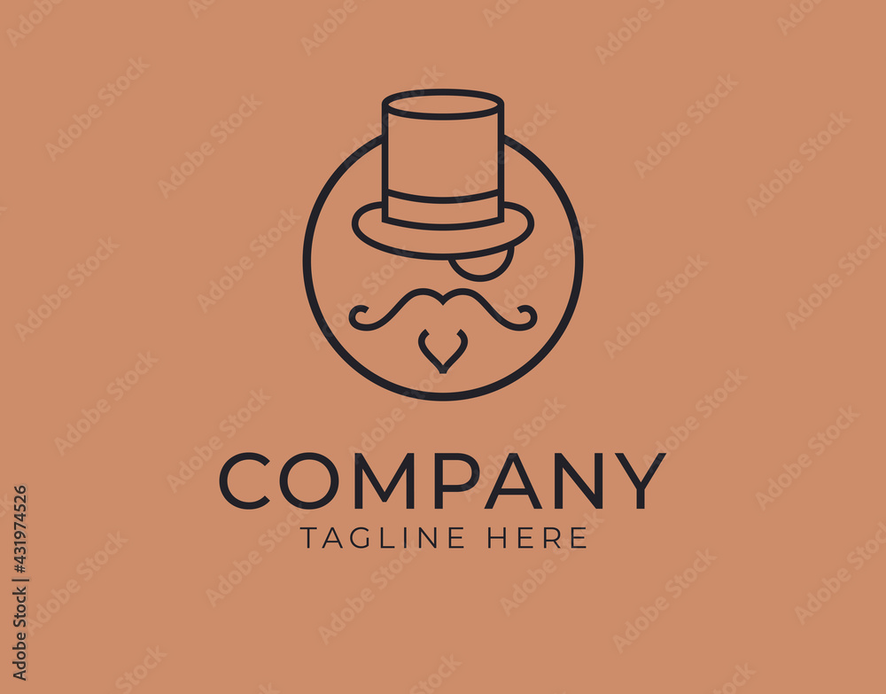 Secret agent Logo Design Template. Businessman, mafia, detective Icon ...