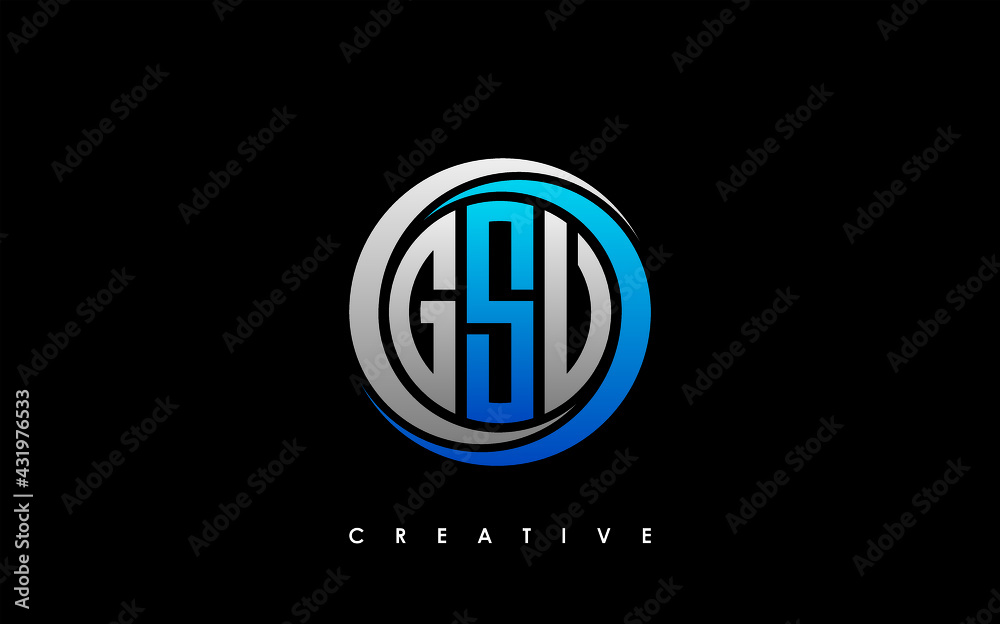 GSV Letter Initial Logo Design Template Vector Illustration Stock ...