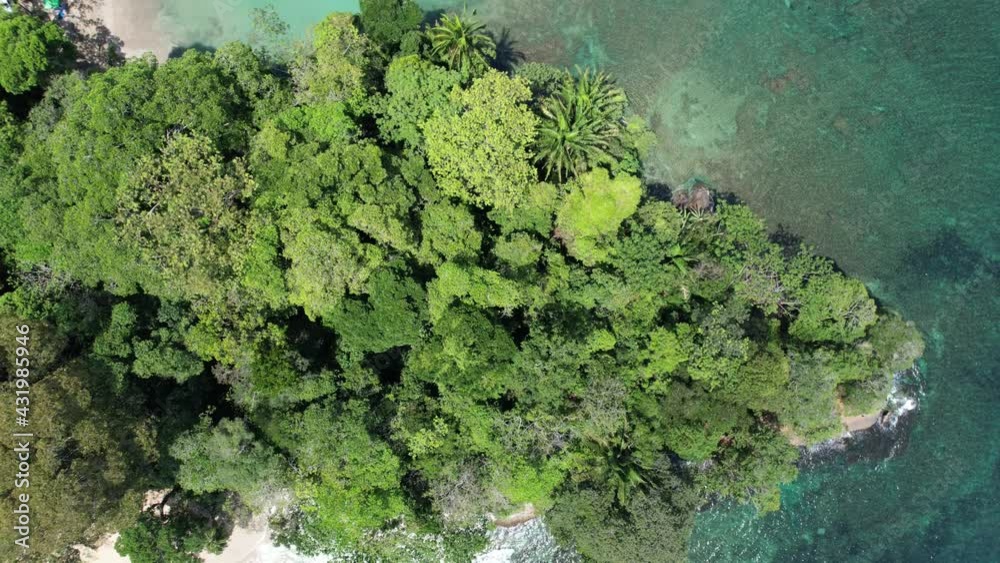Caribbean Coast of Limon in Costa Rica -aerial views of Cocles, Punta ...